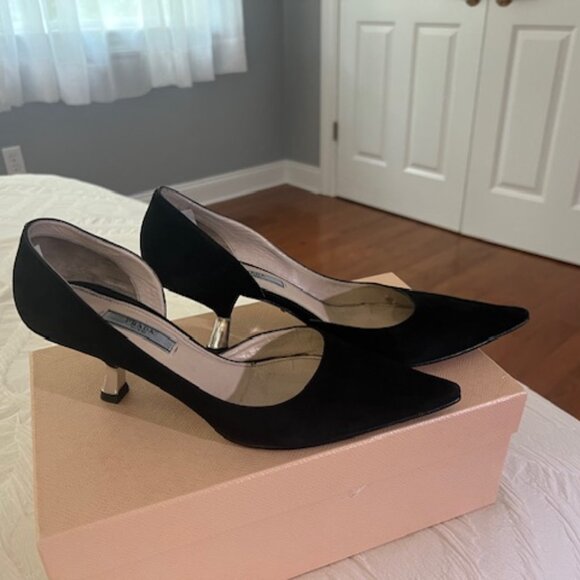 Prada | Shoes | Prada Kitten Heel Pumps | Poshmark
